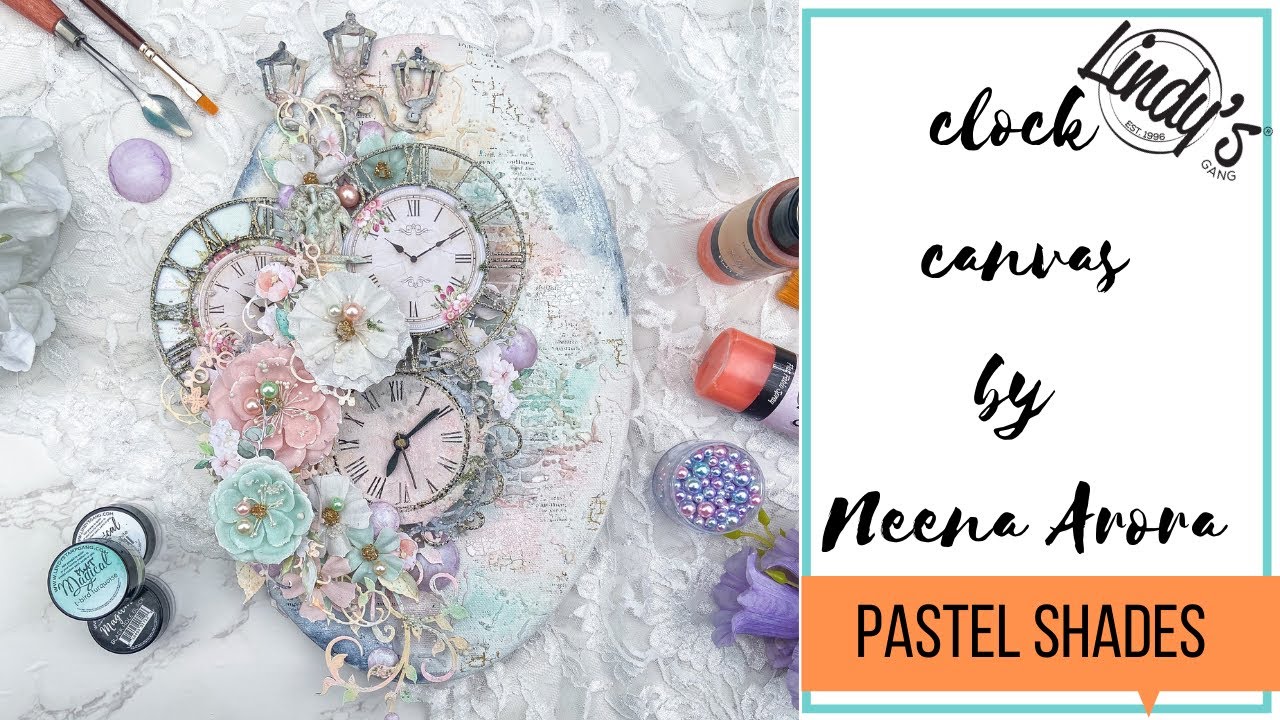 Clock canvas|pastel colours background| - YouTube