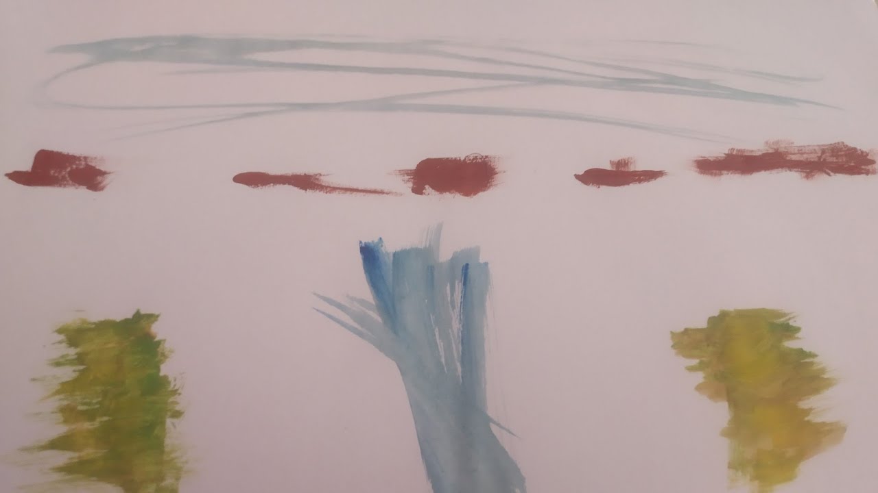 Easy river scenery painting for kids|ART by K.S| - YouTube