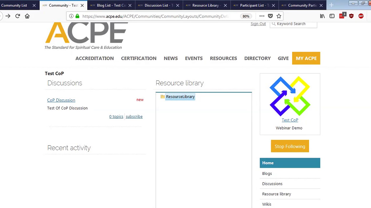 ACPE Online Communities Walkthrough - YouTube