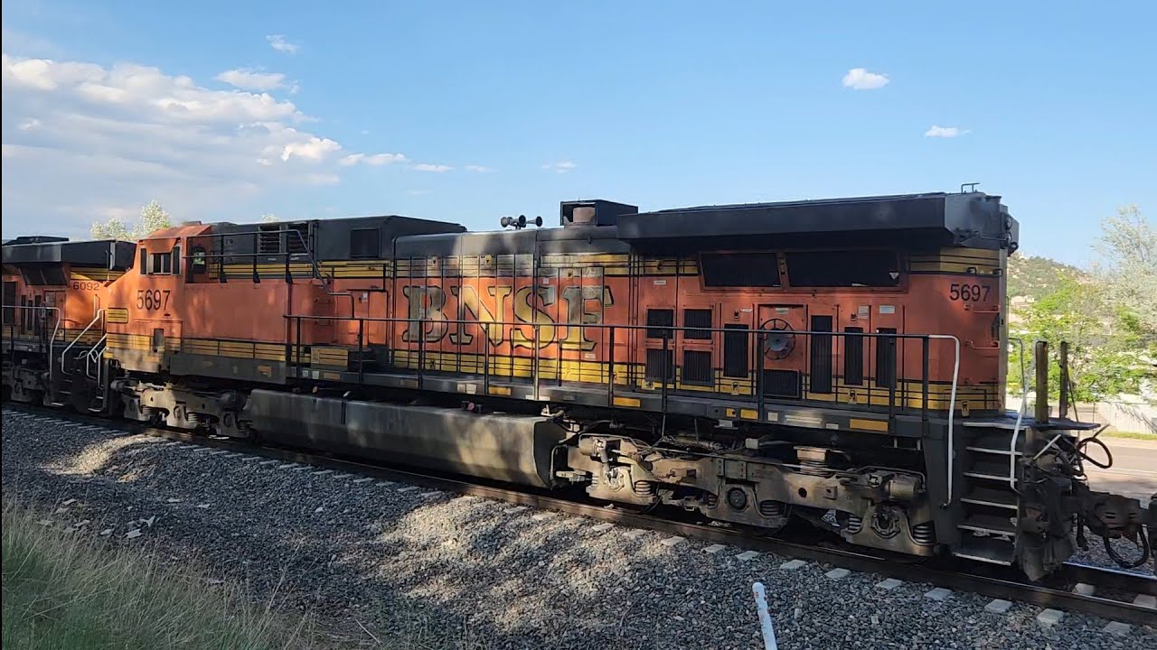 A Southbound BNSF Coal Train with an AC44 DPU - YouTube