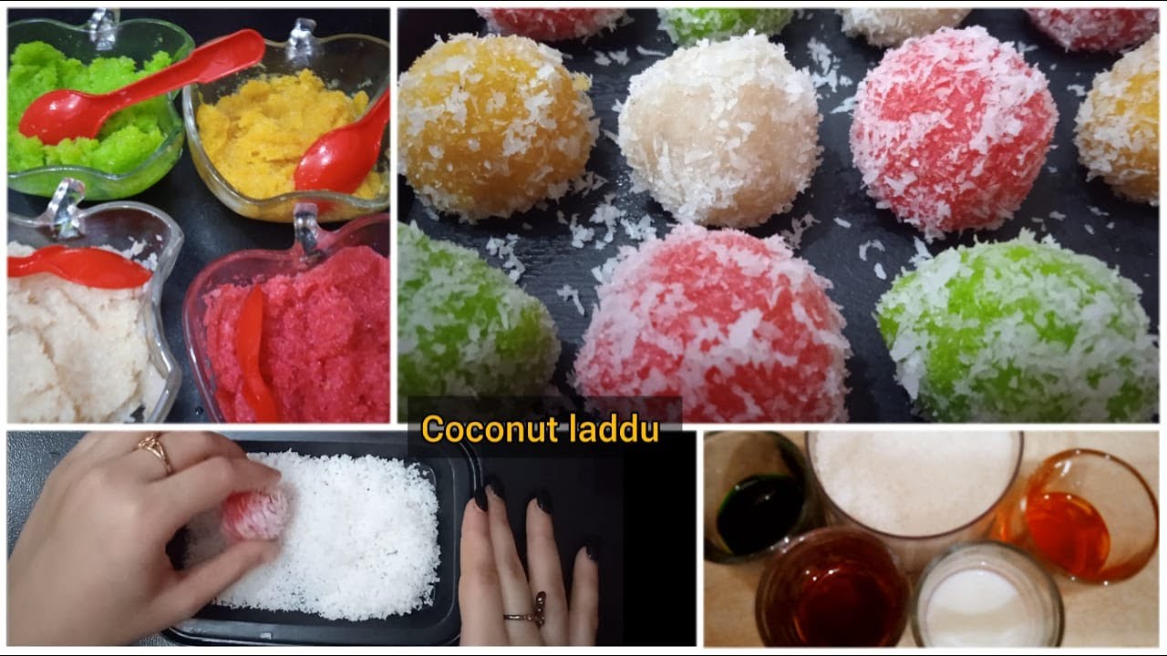 coconut ladoo recipe | nariyal ke laddu | nariyal laddu recipe ...