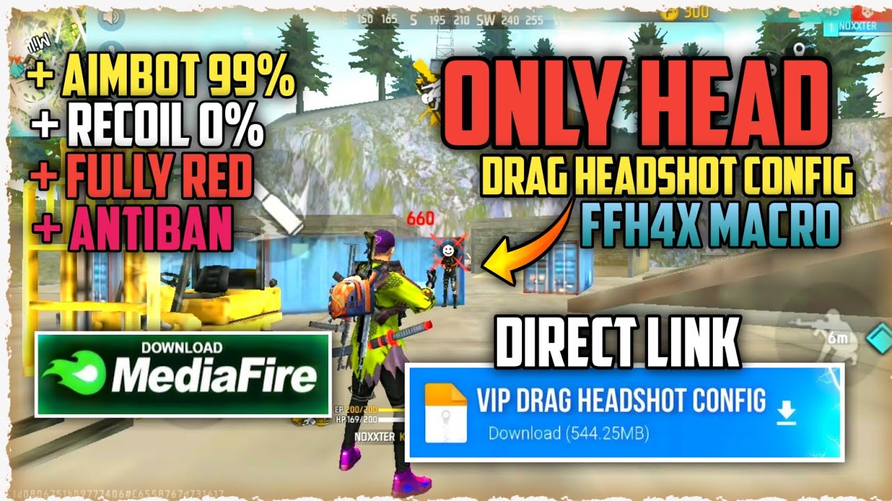 ️Auto Headshot Config file Free Fire | no drag only headshot config ...