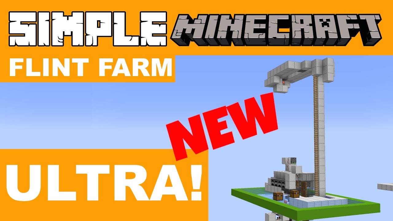 UPDATED! Flint farm | Ultra Flint farm - Simple Minecraft - YouTube