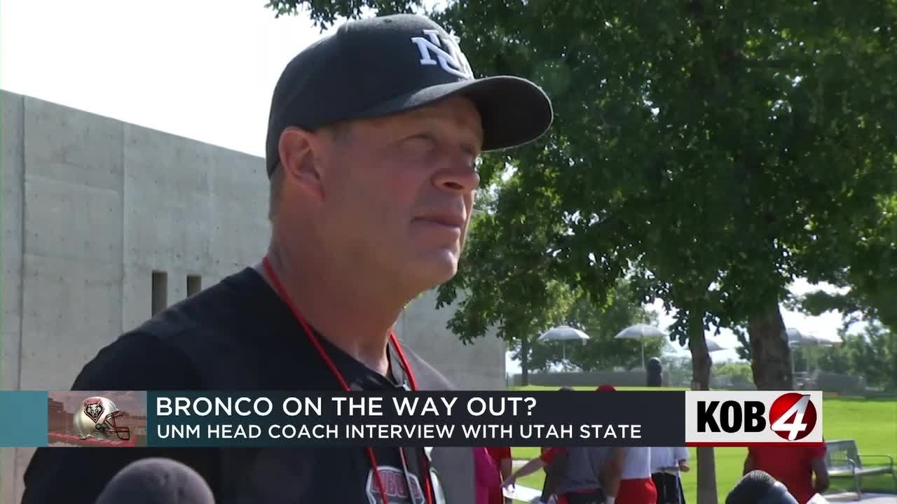 UNM head football coach interviews with Utah State - YouTube