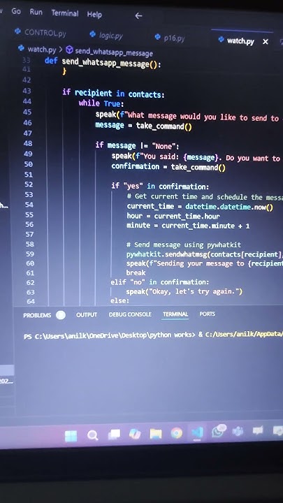 CREATED A VOICE ENABLED MESSAGE SENDER IN PYTHON - YouTube
