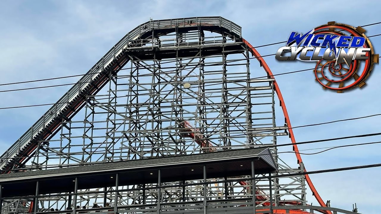 Wicked Cyclone at Six Flags New England Off Ride Footage 2024 (No ...