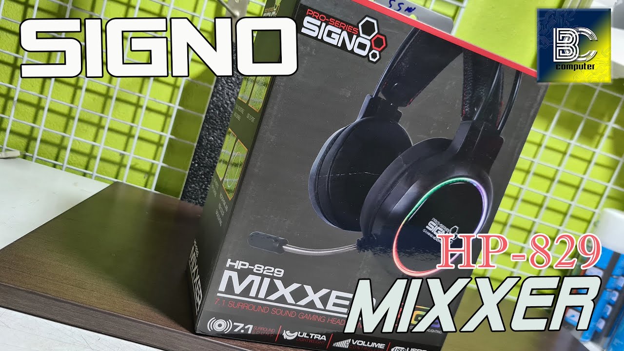 แกะกล่องหูฟังเกมมิ่ง Signo Pro series HP-829 MIXXER 7.1 RGB - YouTube