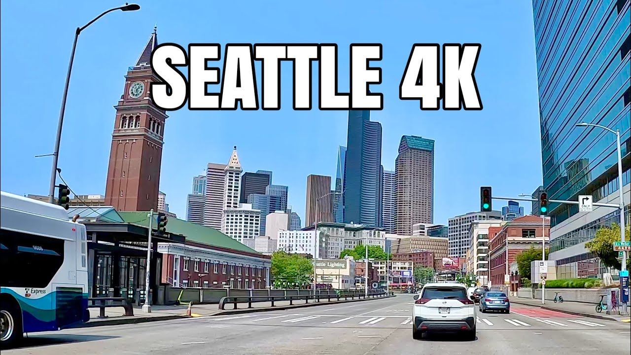 Downtown Afternoon Seattle 4K Drive || Seattle, Washington, USA || 4K ...