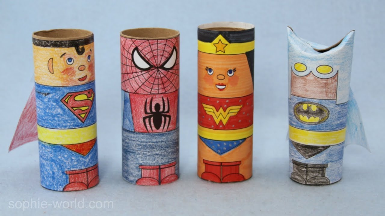 How to Make a Superhero from a TP Tube | Sophie's World - YouTube