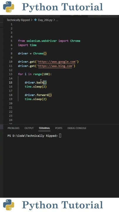 Navigating Websites With Selenium | Python Tutorial - YouTube