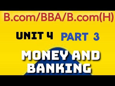 Unit 4/Part 3 / Banking system/ Money And Banking/ Bcom/BBA/BCom(H ...