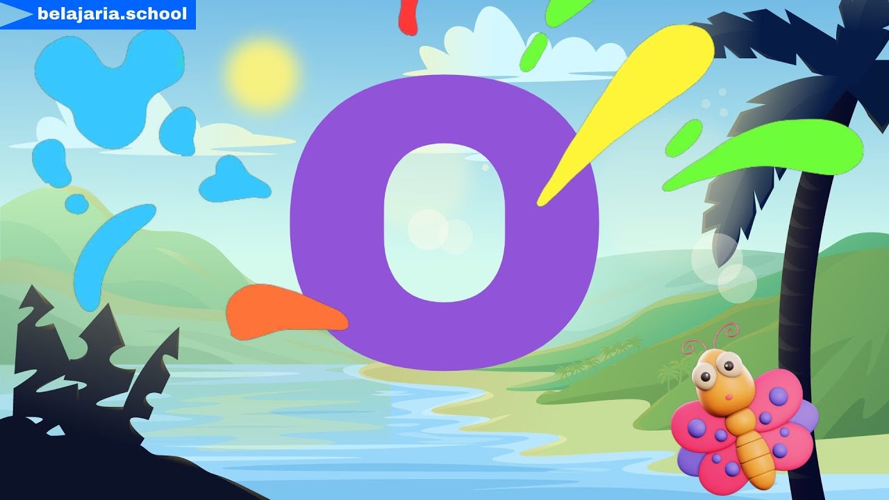 Belajar menulis alfabet huruf O besar untuk anak - bagian 1 - YouTube
