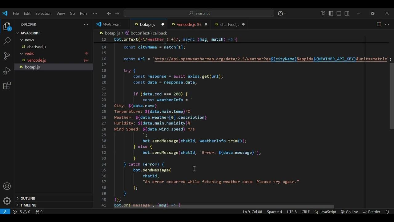 creating chartbot using node.js - YouTube