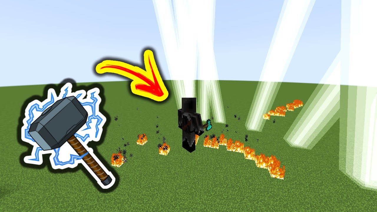 COMO FAZER O MARTELO DO THOR COM BLOCO DE COMANDO NO MINECRAFT - YouTube