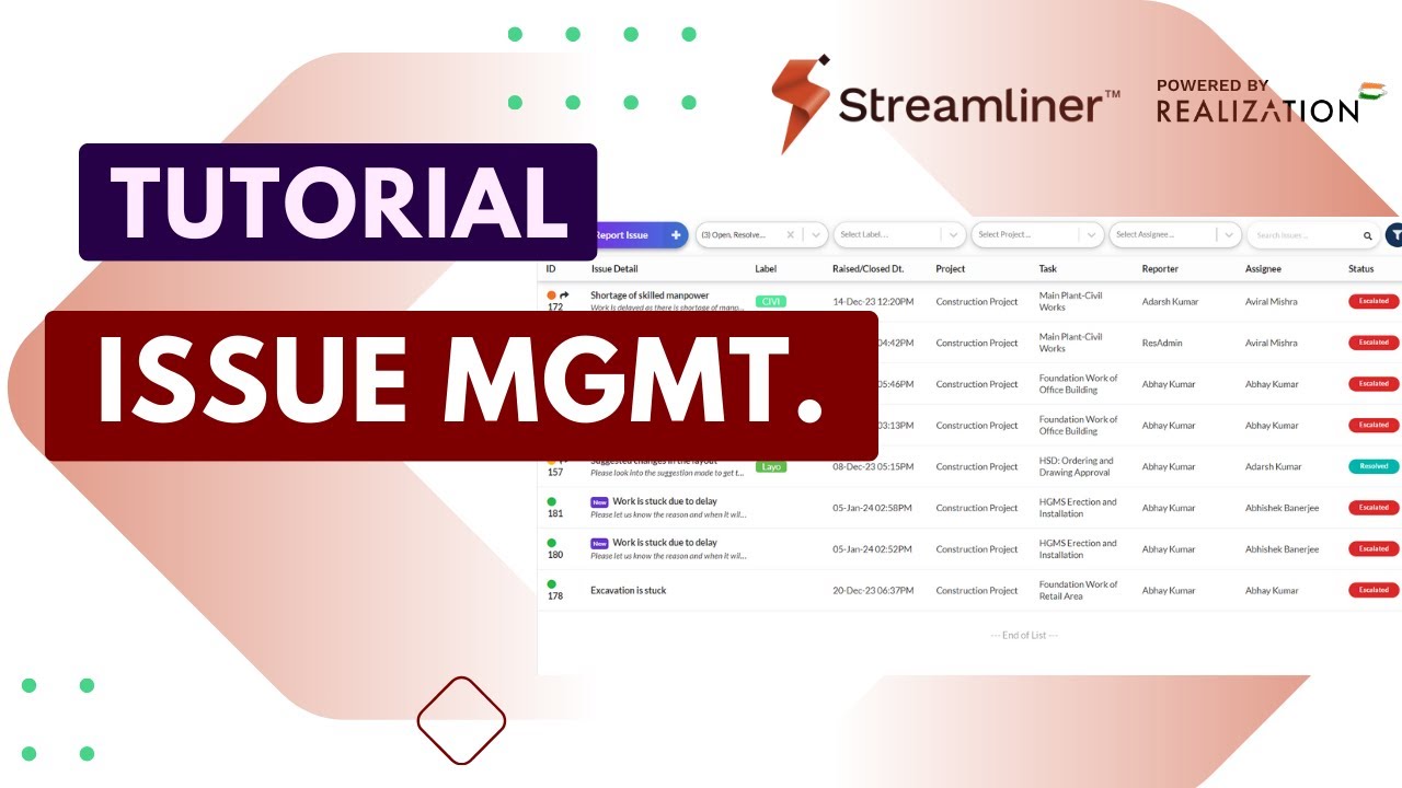Streamliner - Issue Management Tutorial - YouTube