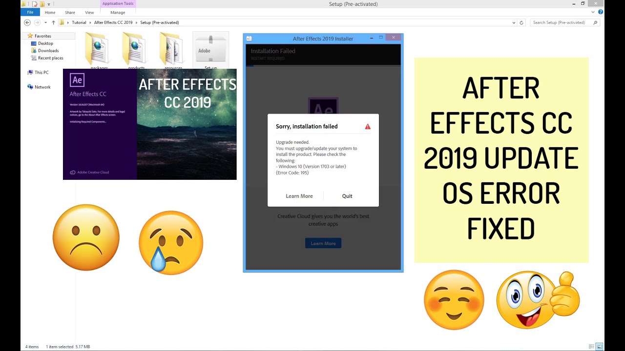 Install Adobe After Effects CC 2019 in Any version of Windows 100% ...