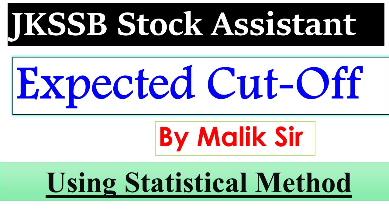 JKSSB Stock Assistant Expected Cutoff| Detail Analysis of Cutoff | Safe ...