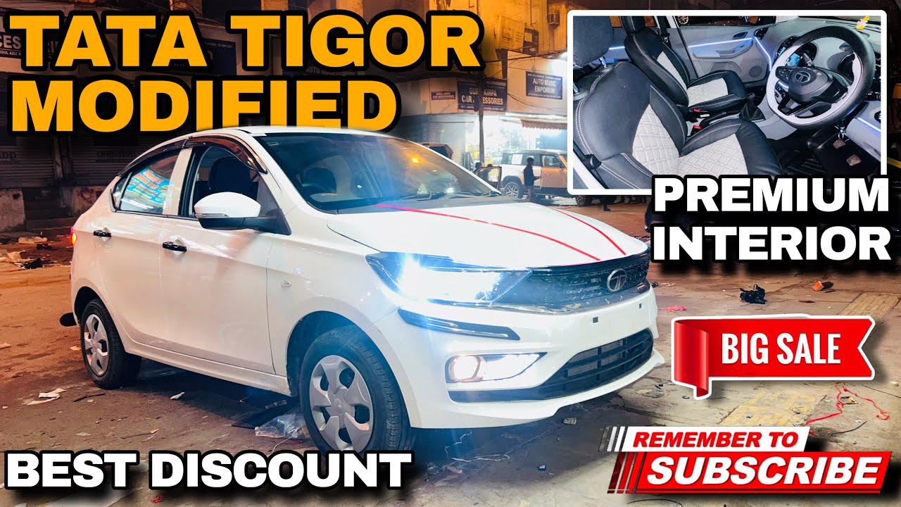 TATA TIGOR MODIFIED DRL + INDICATORS AND PREMIUM INTERIOR 🔥 #tatatigor ...