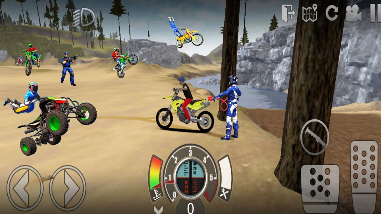 Motocross Dirt Police Chase Racing Bikers Extreme Offroad #102 Motor ...