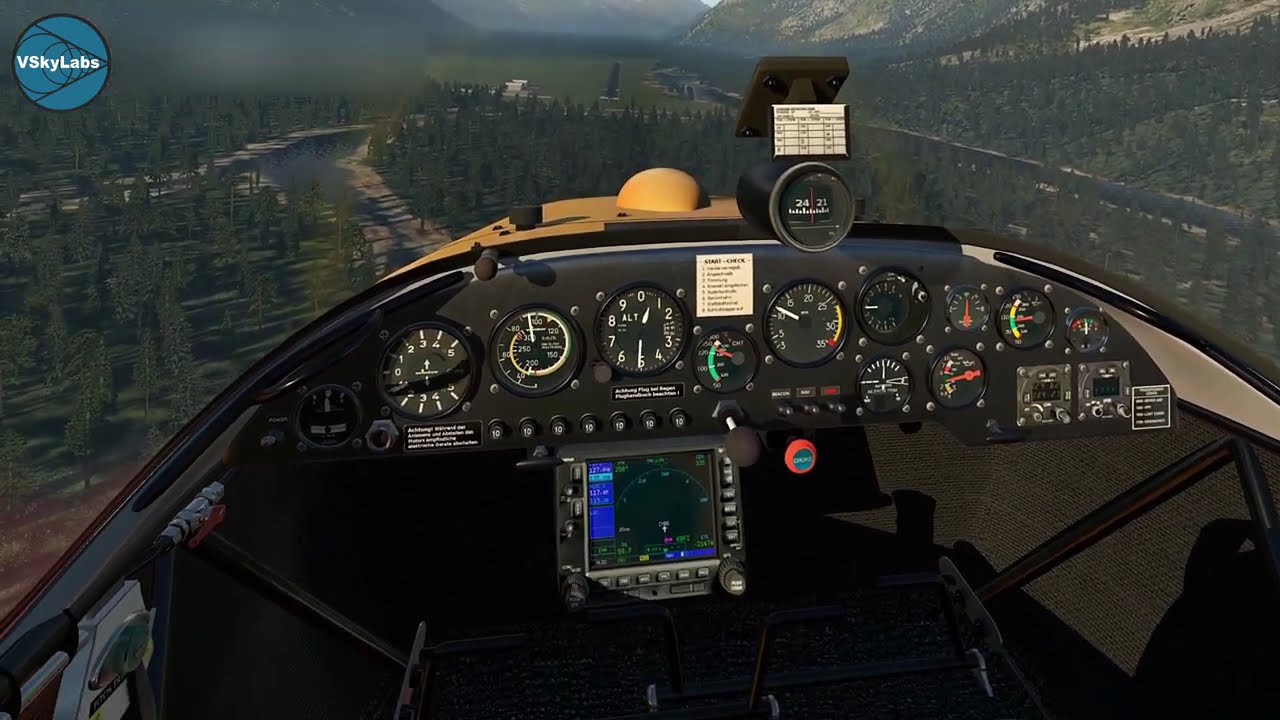 VSKYLABS Scheibe SF-25 Falke *** UNDER DEVELOPMENT *** GUSTY CROSSWINDS ...