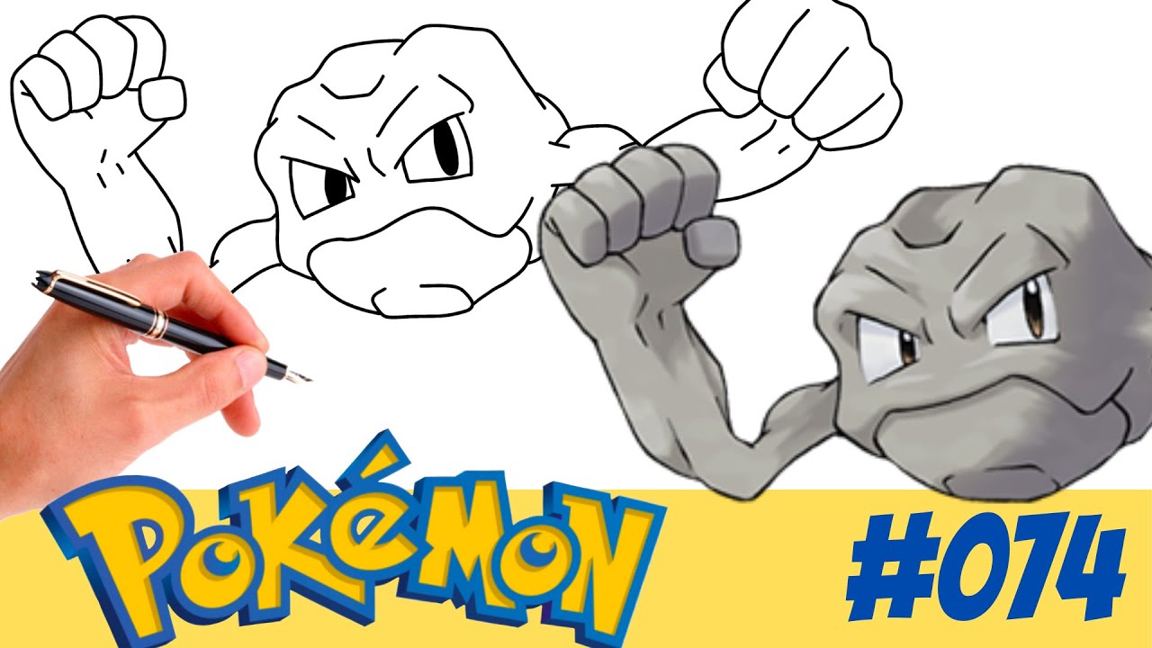Cómo dibujar GEODUDE POKEMON #074 | FÁCIL | Generación 1 - YouTube