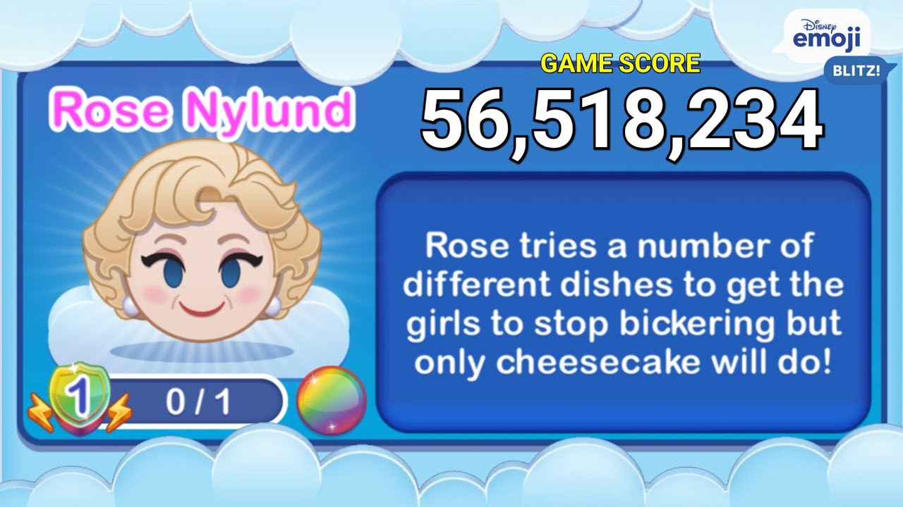 Disney Emoji Blitz ROSE NYLUND (L1) - Golden Girls - Exclusive Rainbow ...