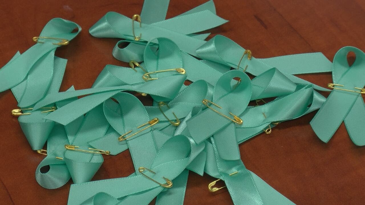 Teal ribbons distributed by CAASA to show support for Sexual Assault ...