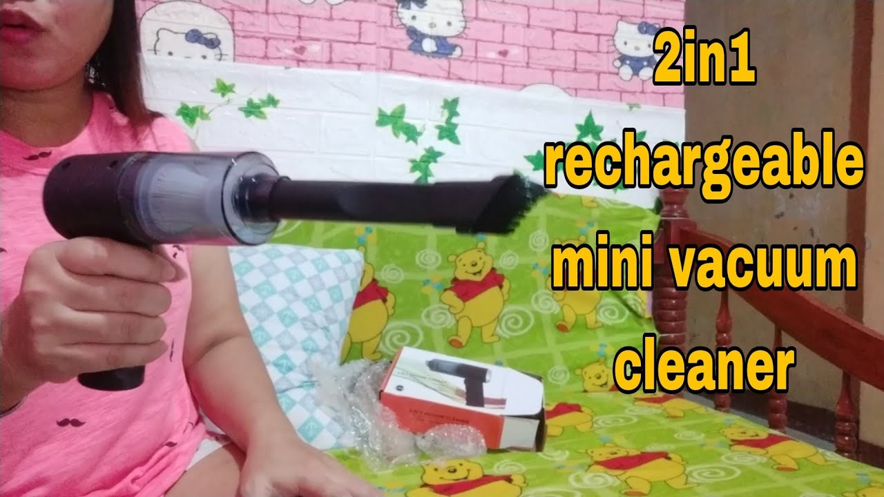 Unboxing 2 in 1 Rechargeable Mini Vacuum Cleaner for Home and Car from ...
