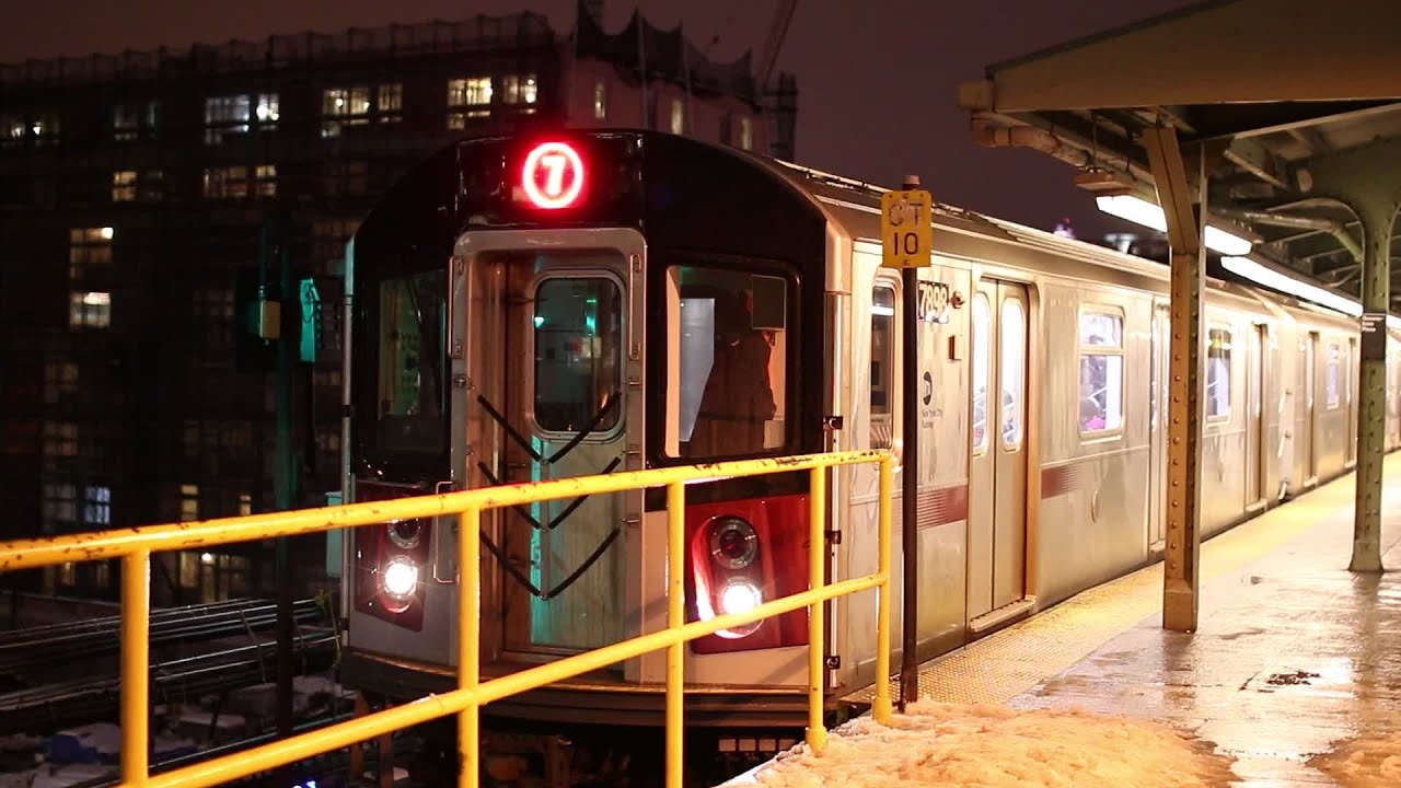 New York City Subway: IRT Flushing Line at Night - YouTube
