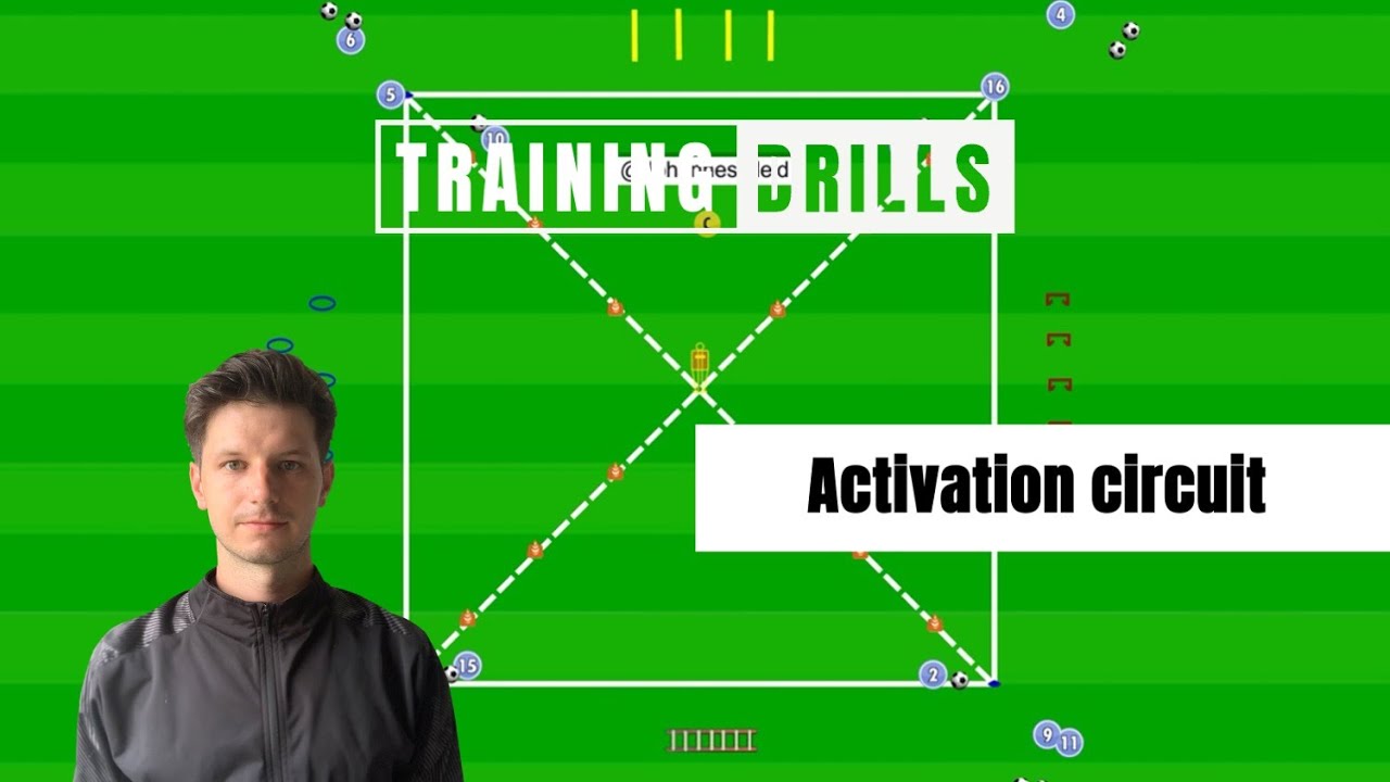 Football Training Activation circuit with coordination and technique ...