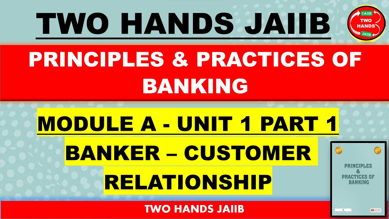 JAIIB PPB MODULE A UNIT 1 PART 1 I PRINCIPLES AND PRACTICES OF BANKING JAIIB I TWO HANDS JAIIB ...