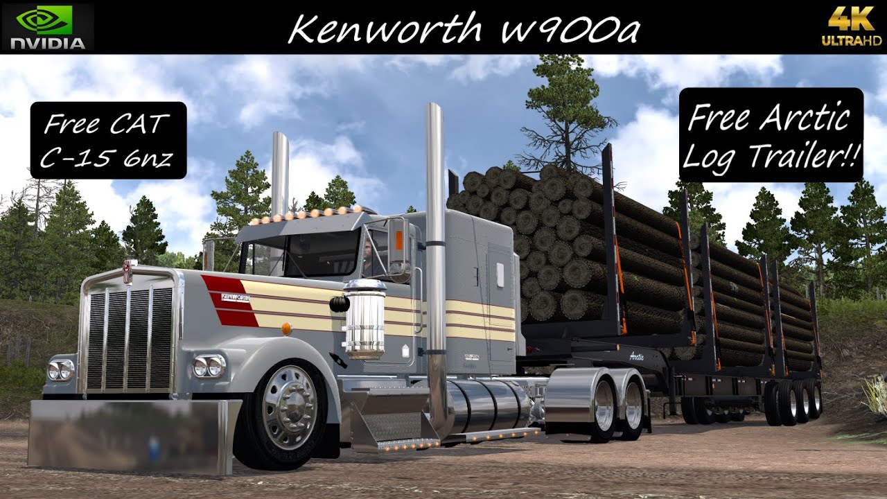 *Kenworth W900a Custom*Arctic Trailer Log Haul Beaumont to Lufkin PNG ...