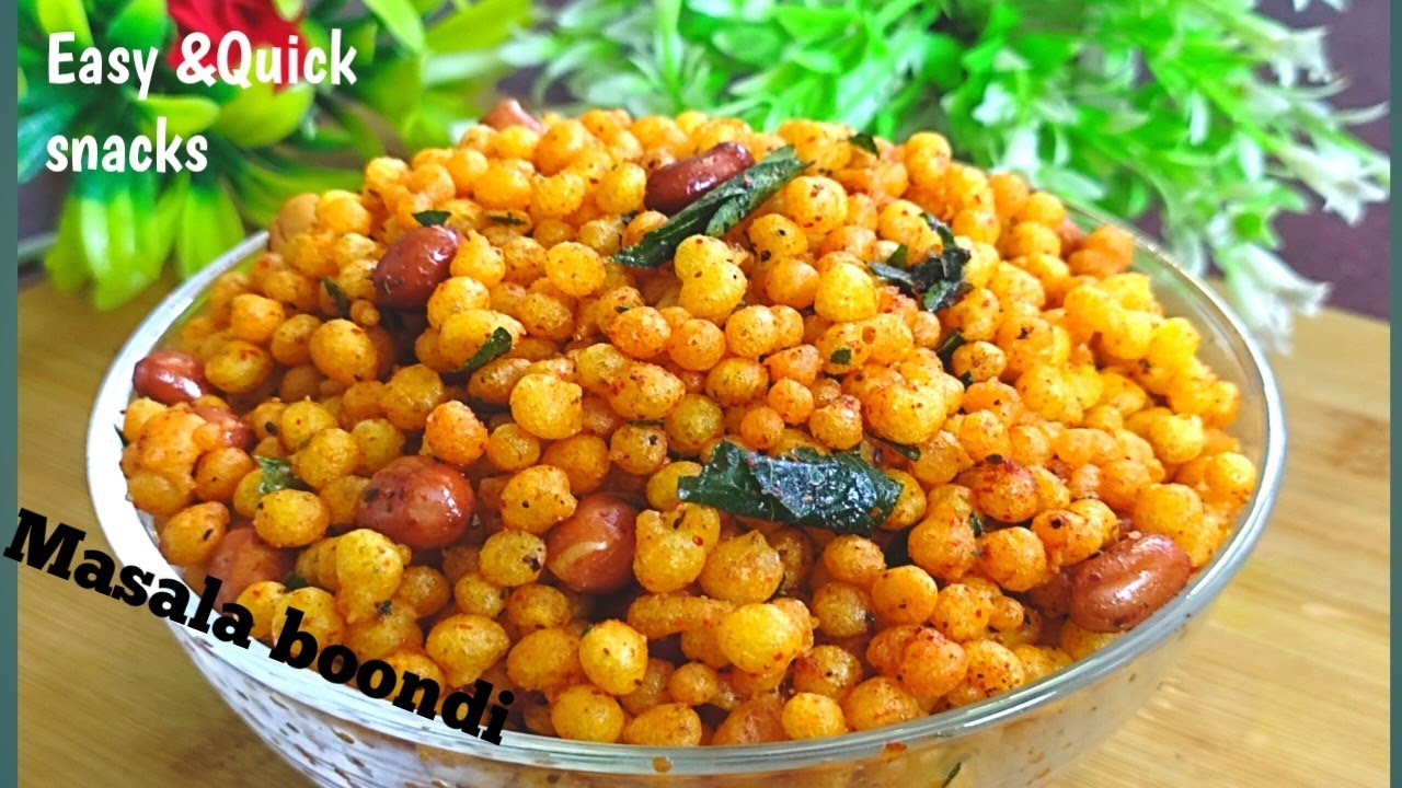You can easily make Crispy Spicy Bundi at home! Masala Boondi! Boondi ...