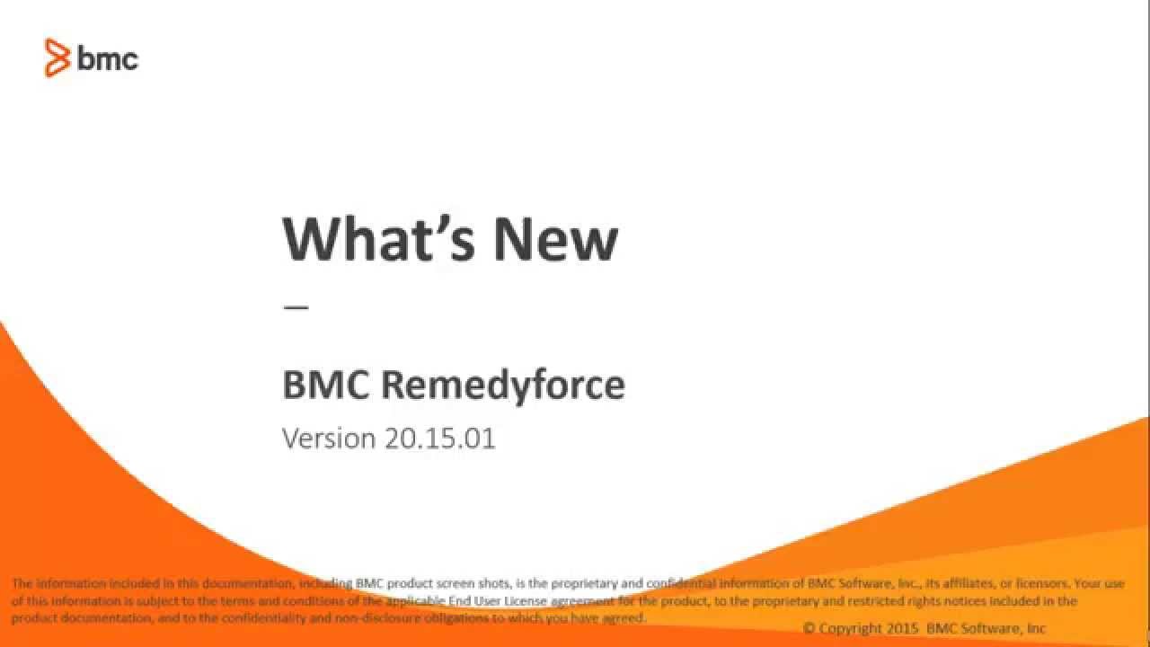 What's New in BMC Remedyforce 20.15.01 - YouTube