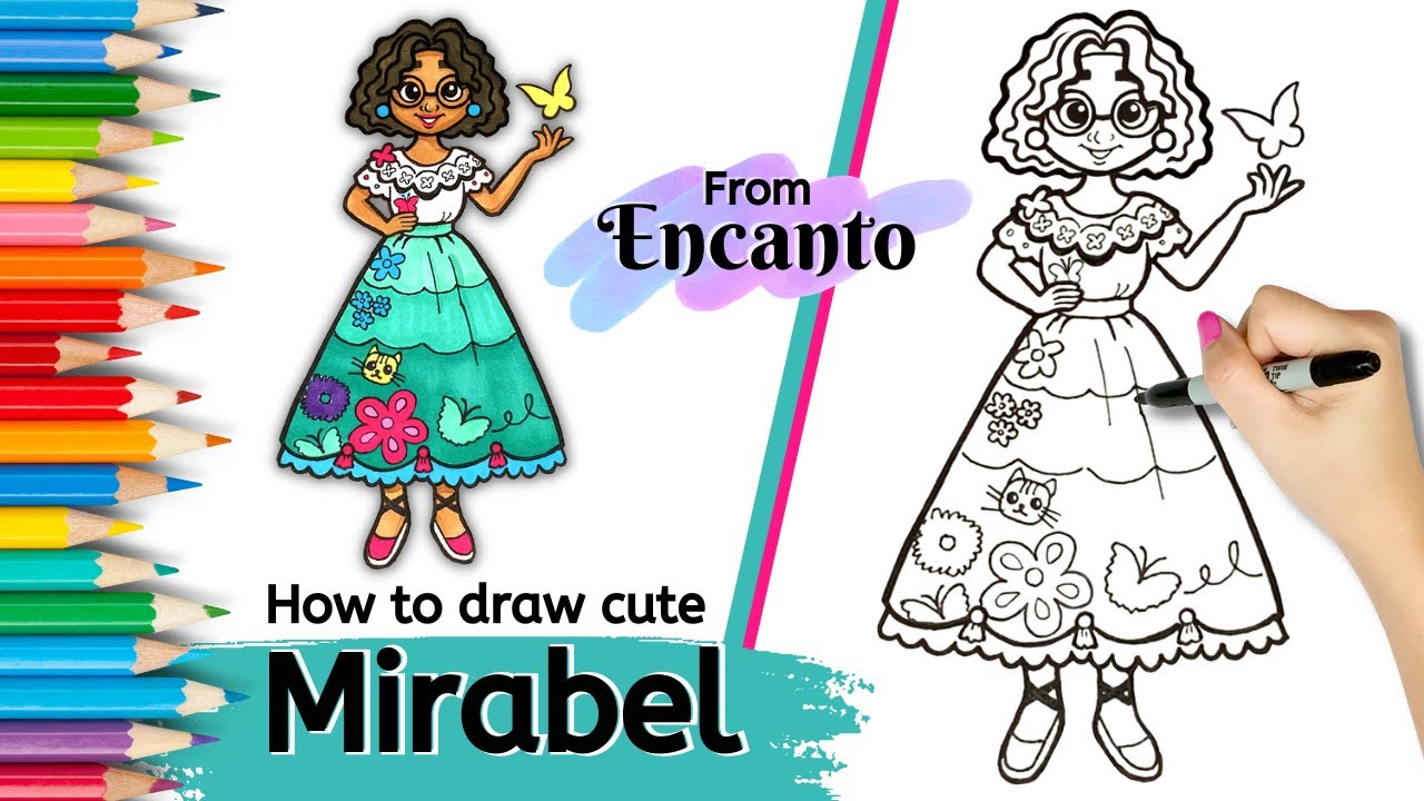 How To Draw Cute | Mirabel From Encanto | EP 37 | Drawing Tutorial ...