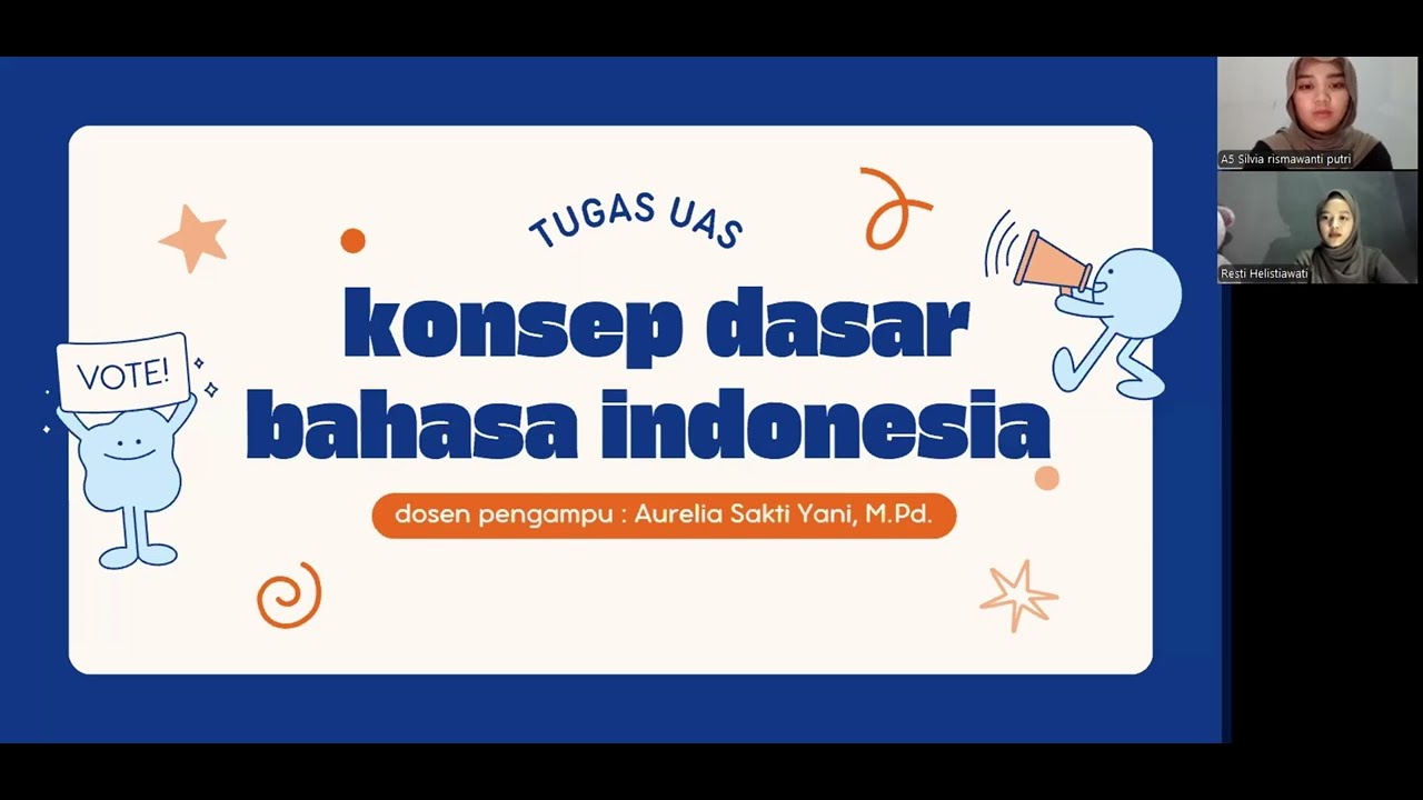 PROJECT PRESENTASI UAS MATA KULIAH KONSEP DASAR BAHASA INDONESIA - YouTube