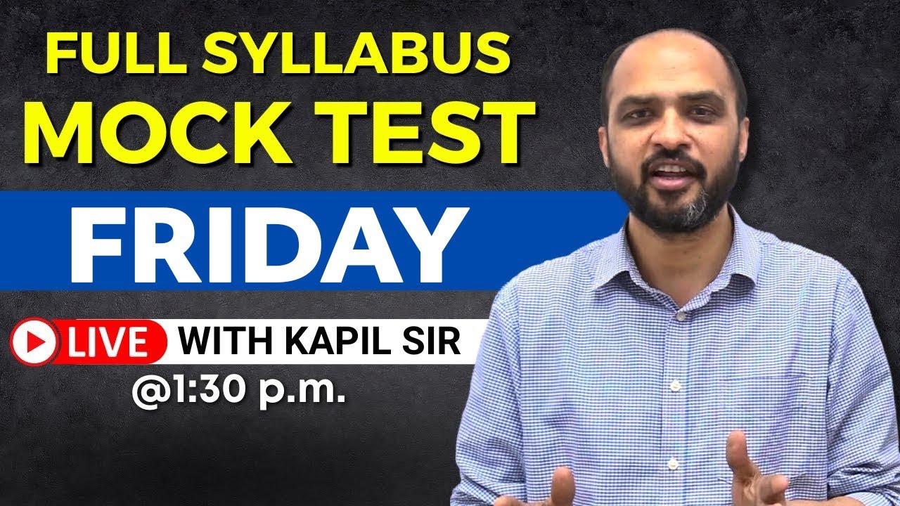 Mock Test Friday for NEET 2023 Aspirants - Get READY - JOIN Kapil sir ...