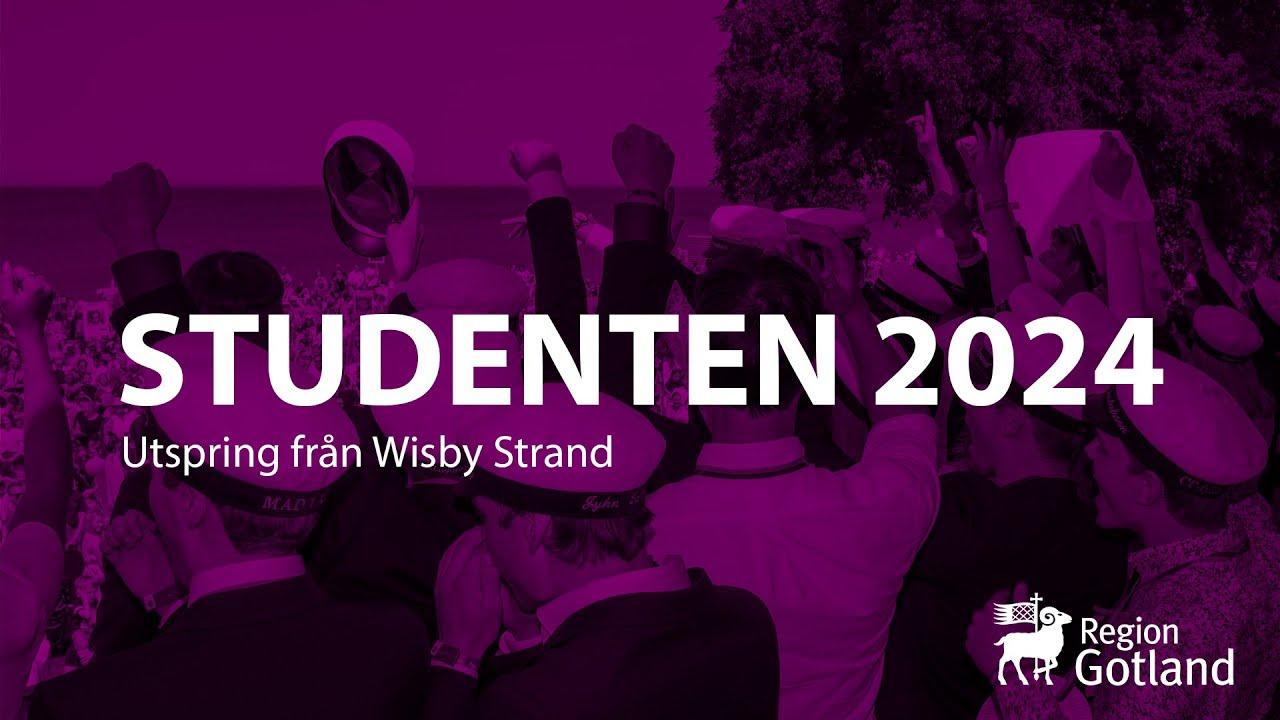 Studenten 2024 - utspring från Wisby strand - YouTube