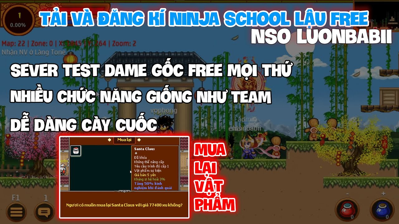 Ninja School Lậu | Test - Xịn, Nhiều Chức Năng Giống Team | Tân Talents ...