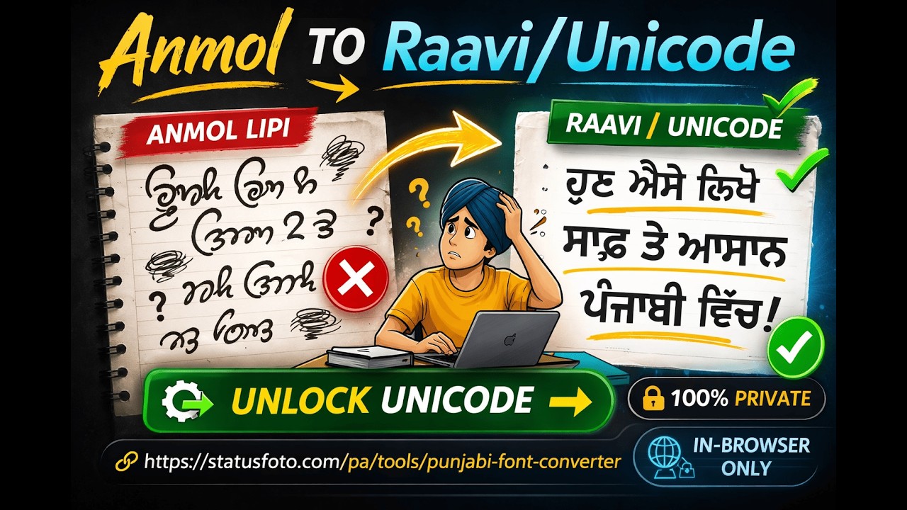 Convert Anmol to Unicode (Raavi) | Best Punjabi Font Conversion Tool ...