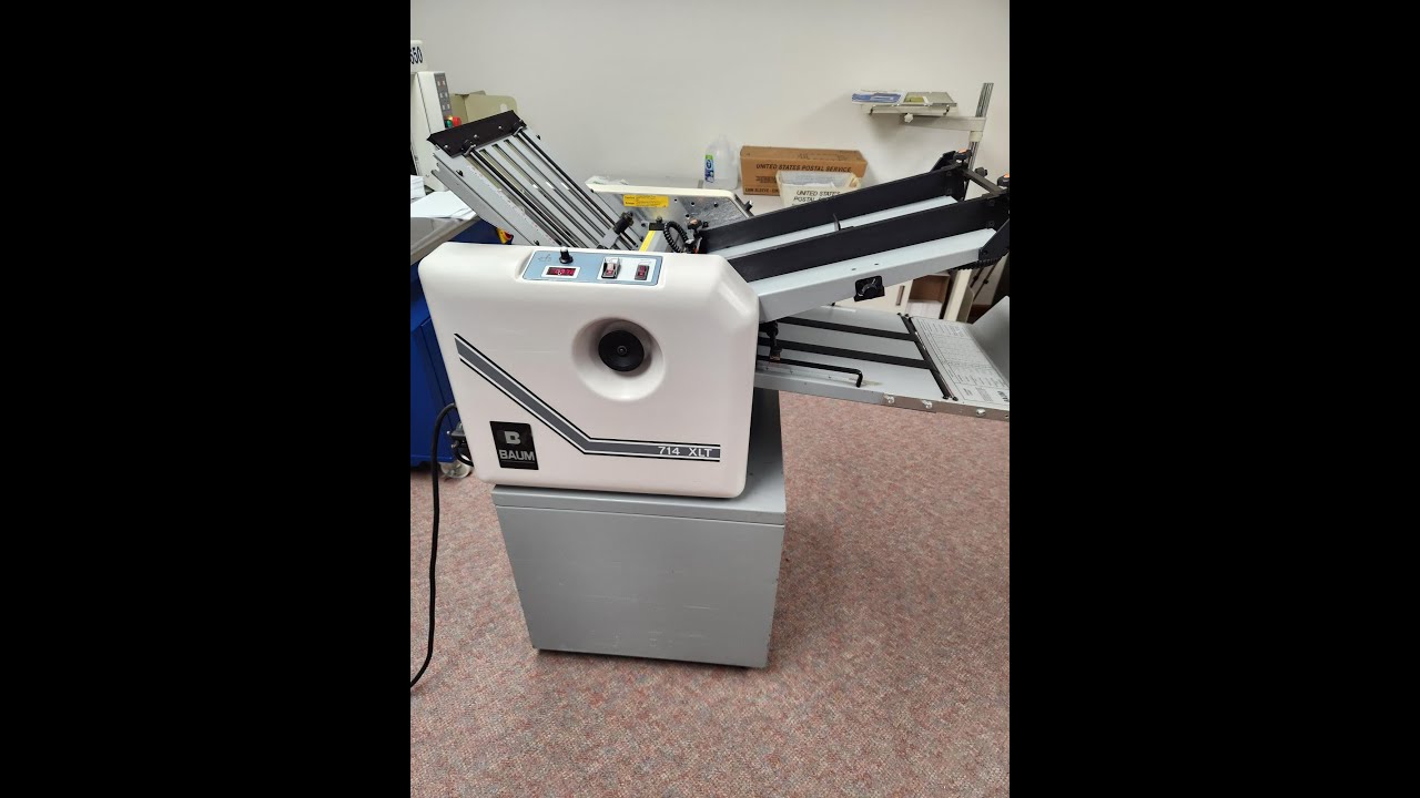 Baum 714XLT Vacuum Feed Folder - YouTube