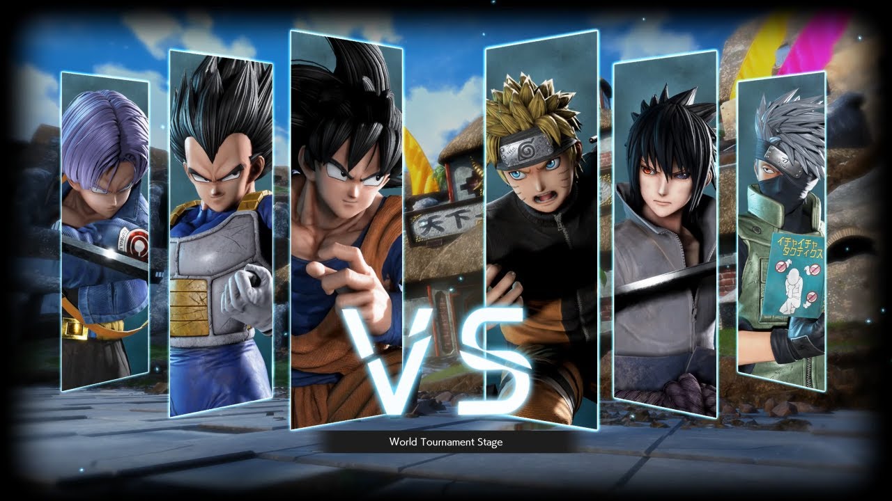 [4K] 3v3 Anime Battle: Dragon Ball vs Naruto | Goku, Vegeta, Trunks vs ...