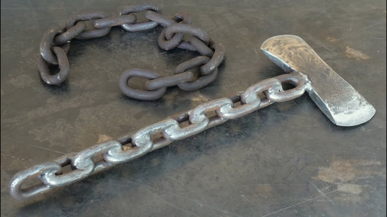 Making A Chain Axe | Diy Double Edged Viking Chain Axe - YouTube