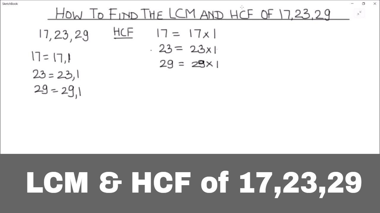 How To Find The LCM And HCF Of 17 23 29 LCM HCF Of 17 23 And 29