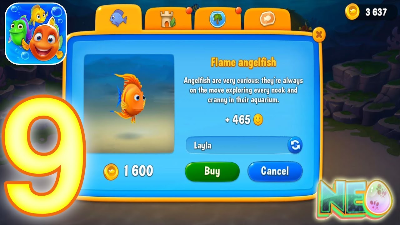 Fishdom: Gameplay Walkthrough Part 9 - Flame Angelfish (iOS, Android ...