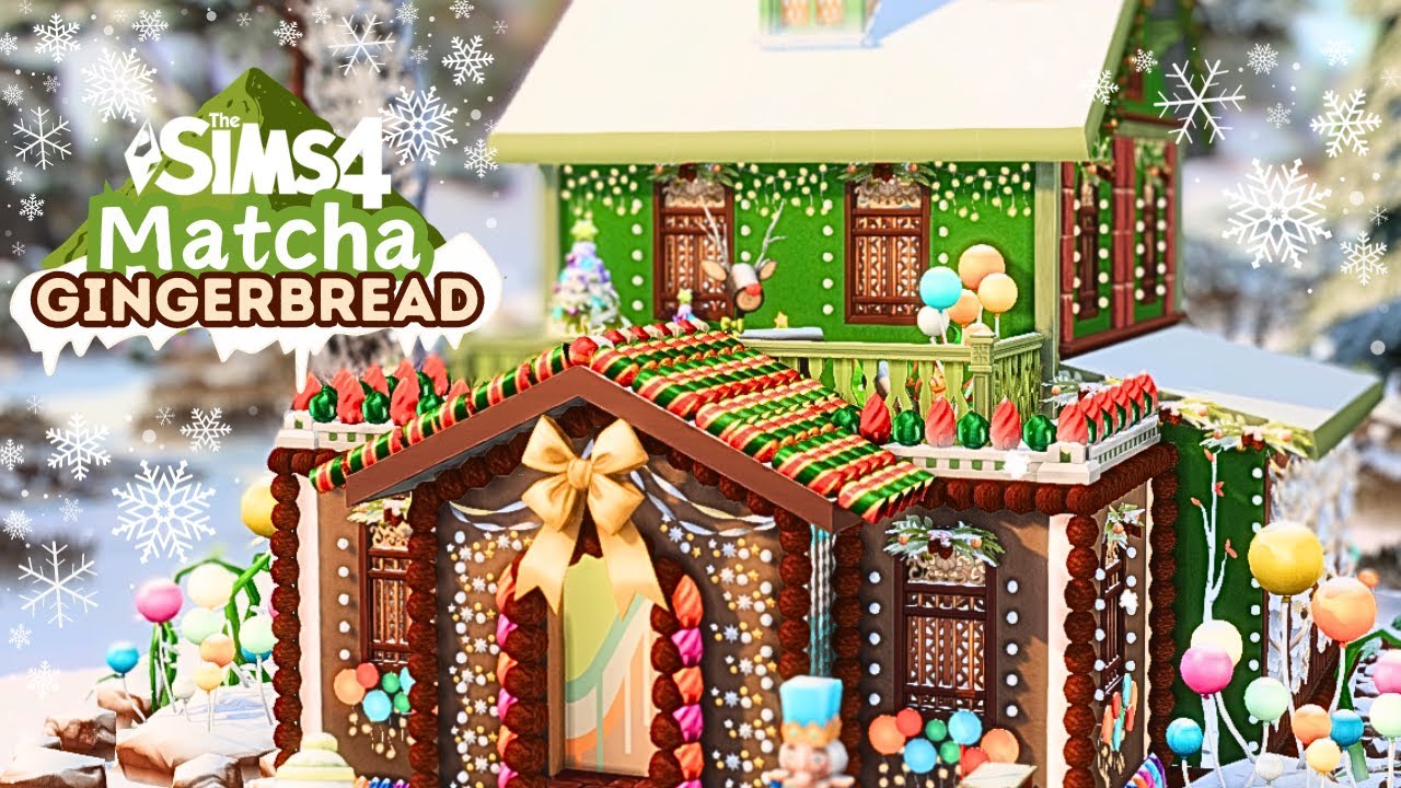 Matcha Gingerbread House 🍵 | The Sims 4 Stop Motion Build | No CC - YouTube