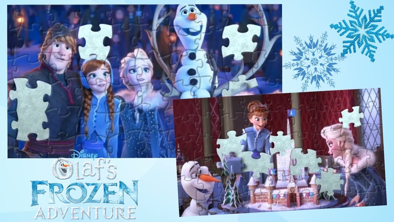 Disney Olafs Frozen Adventure Jigsaw Puzzle Games for kids - YouTube