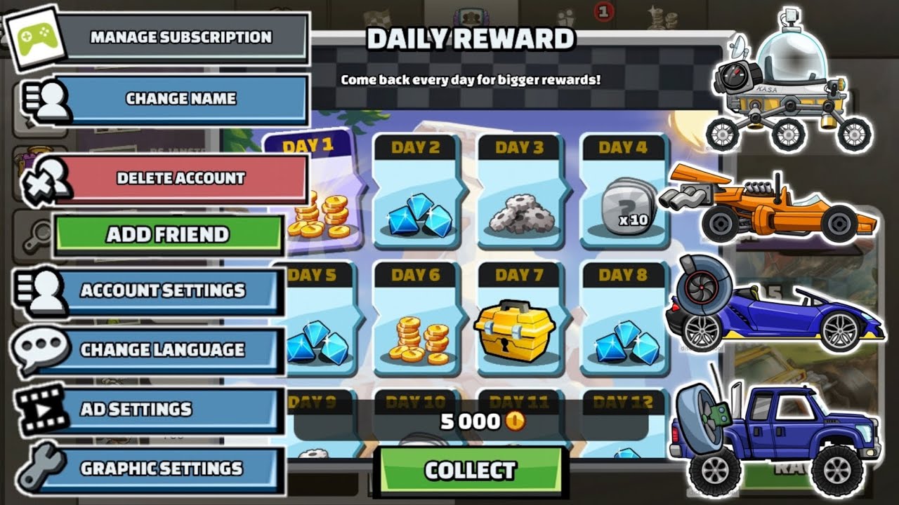 Hill Climb Racing 2 New Update Version 1.52 - New Parts & Daily rewards ...