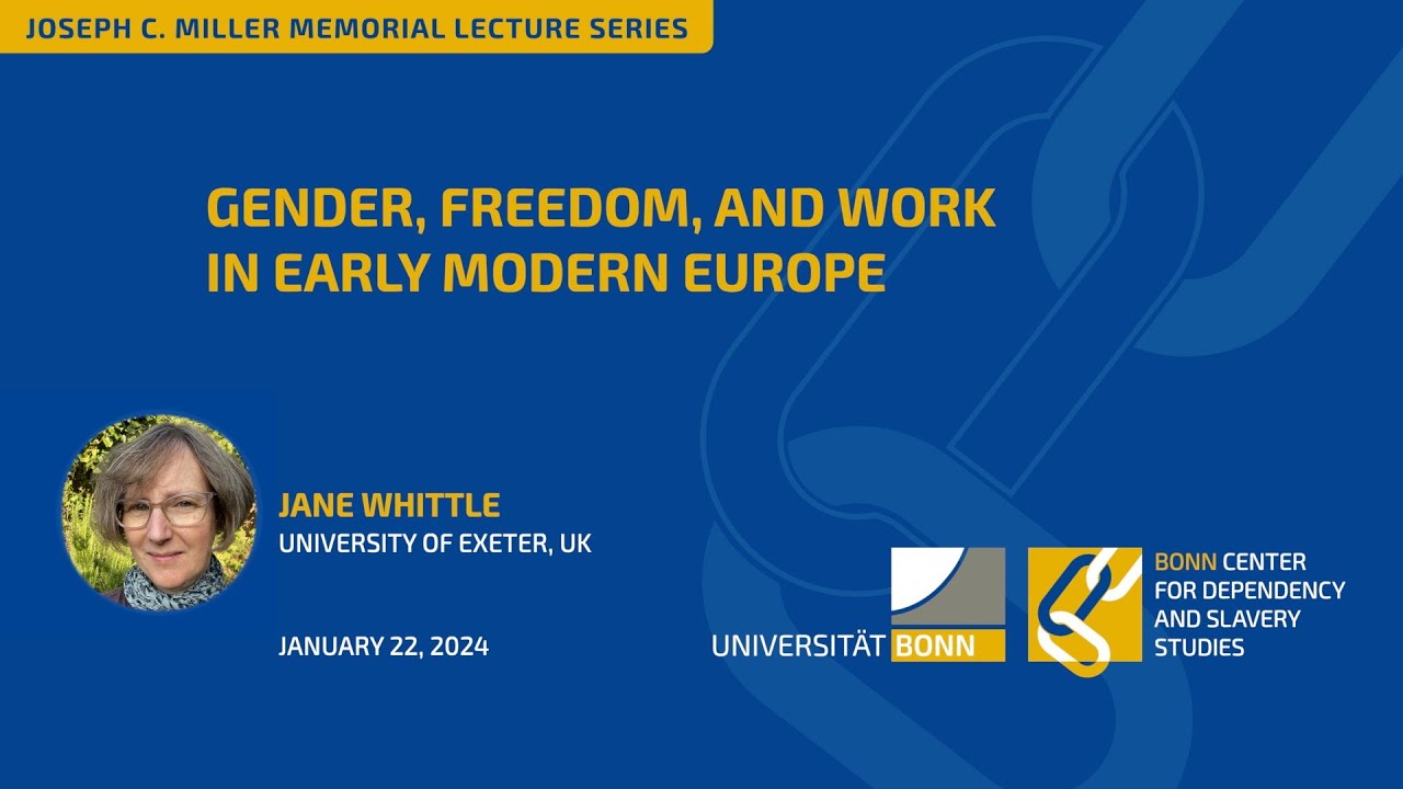 Gender, Freedom, and Work in Early Modern Europe - YouTube