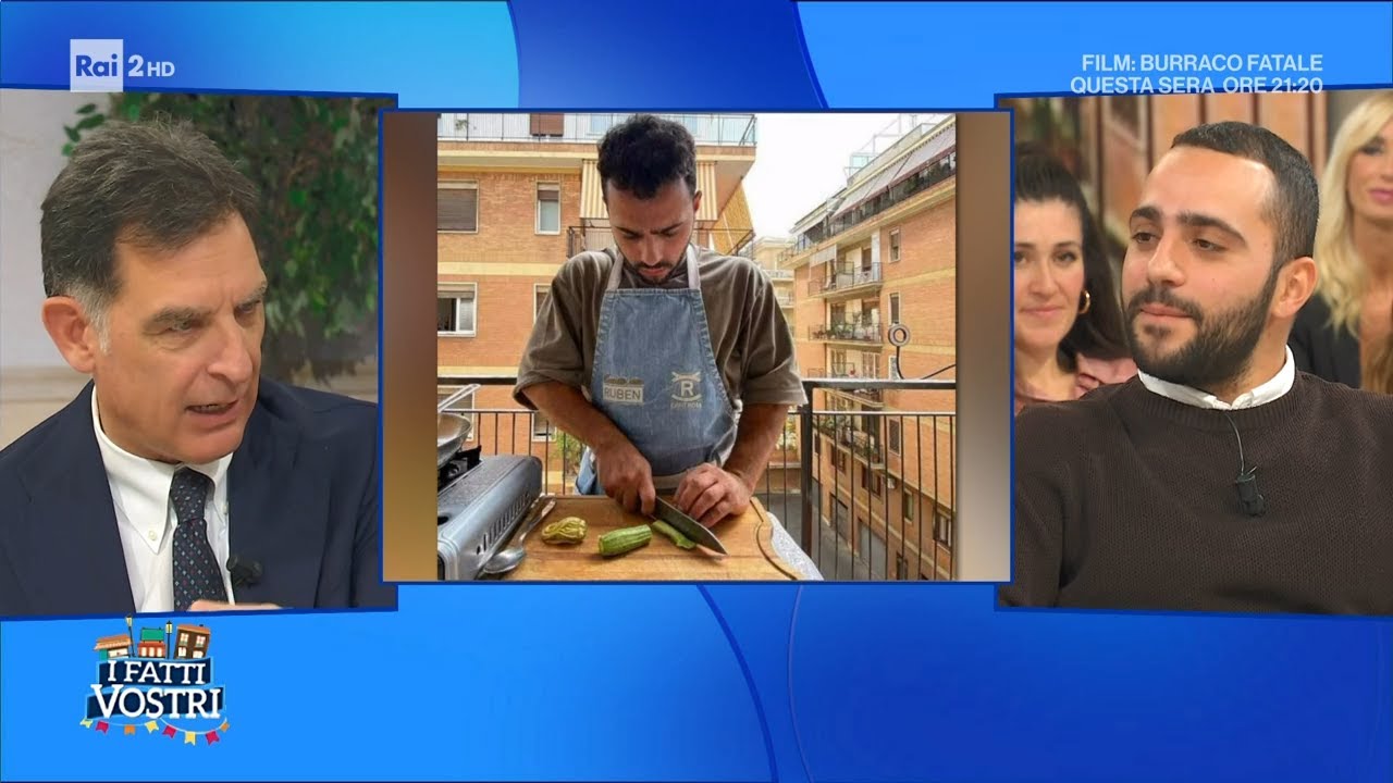 Chef Ruben, lo chef del balcone - I Fatti Vostri 12/12/2023 - YouTube